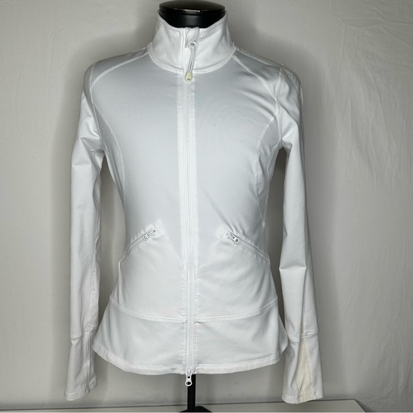 Zella | Jackets & Coats | Zella Track Aerobics Mesh Inset Zip Up Long ...